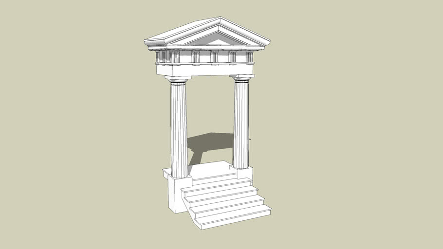 Small Greek Doric Entry Portico | 3D Warehouse