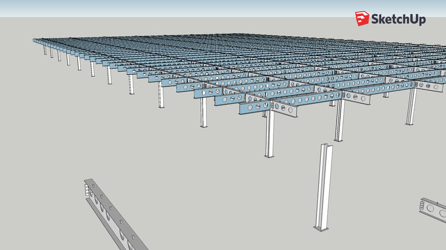 steel frame conceptual design | 3D Warehouse