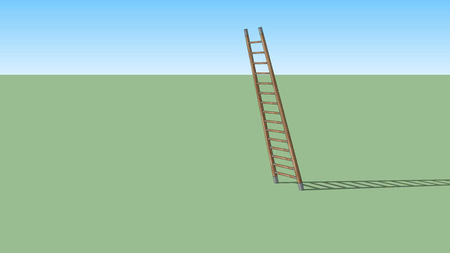 Wooden slanted ladder | 3D Warehouse