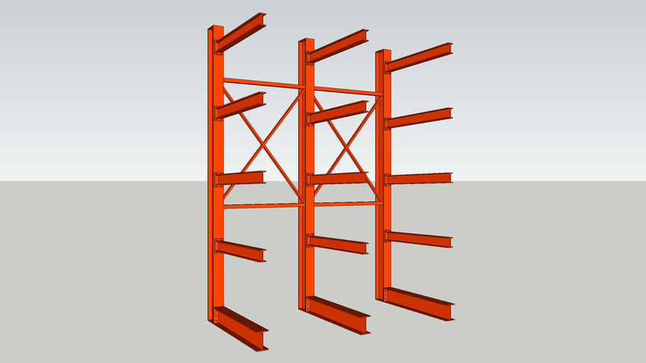 12 ft. Cantilever racking | 3D Warehouse