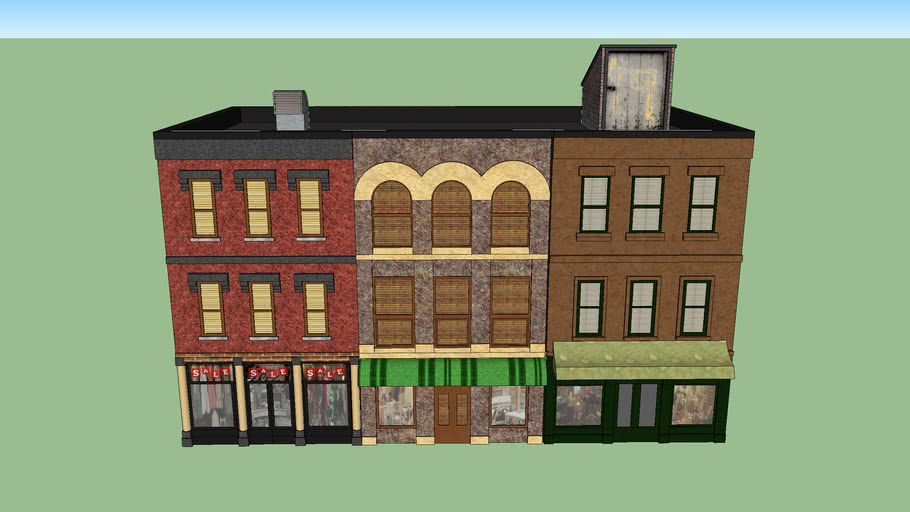 Block Of Shops | 3D Warehouse