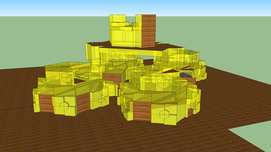 Abstract Hexagon House | 3D Warehouse