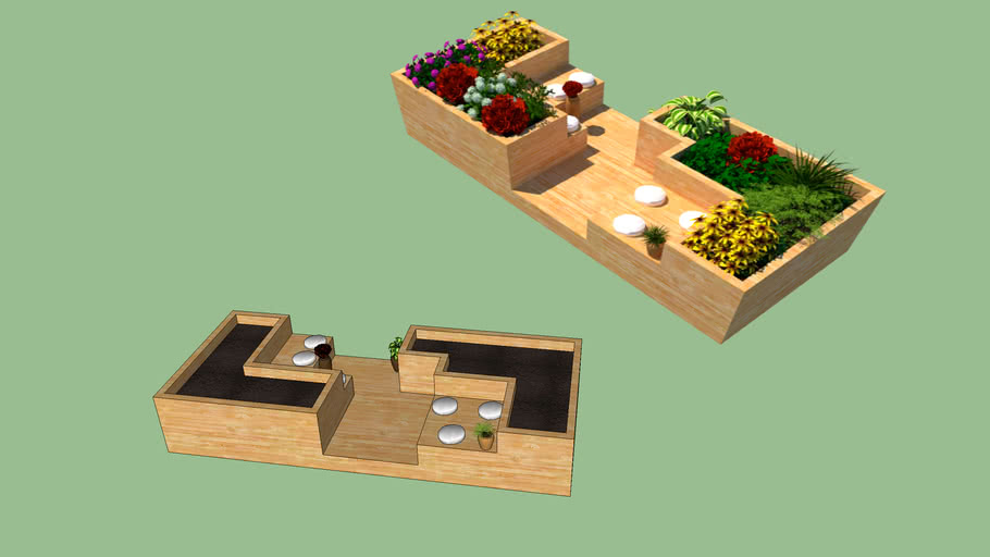 seating & planter | 3D Warehouse