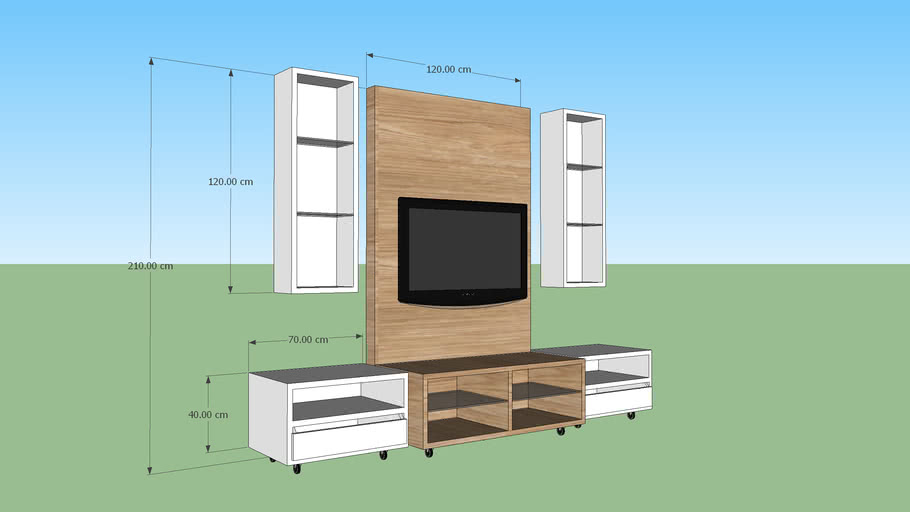 Rack modular para TV LCD 40 polegadas 2.1 | 3D Warehouse