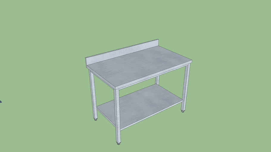 Stainless Steel Work Table With Bottom Shelf And Backsplash 120x70x85cm ...