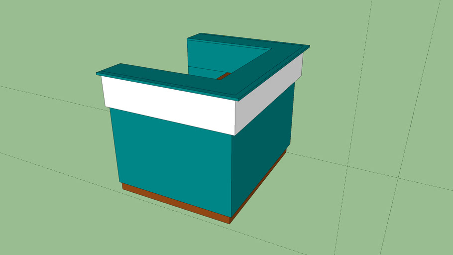 meja pelayanan kasir minimalis | 3D Warehouse