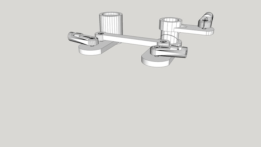 RC Bell-Crank Steering Assembly-3D printing Ready | 3D Warehouse