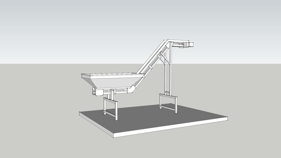 Conveyor with hopper | 3D Warehouse