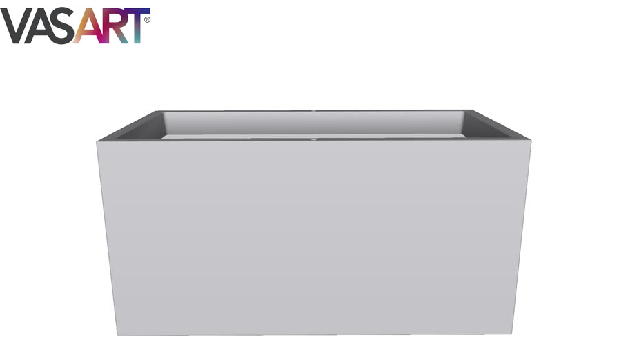 Jardineira Cubo 100x50 cm Vasart | 3D Warehouse