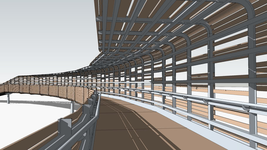 Corridor-shape structure for landscape park design | 3D Warehouse