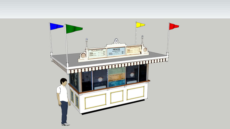 Disneyland Original Ticket Booths | 3D Warehouse