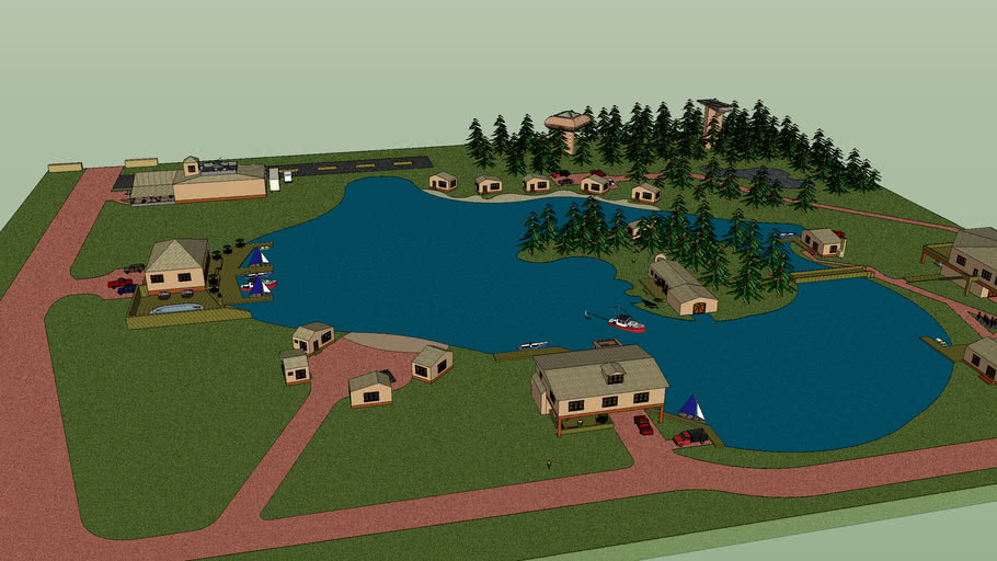 lake house community.skp | 3D Warehouse