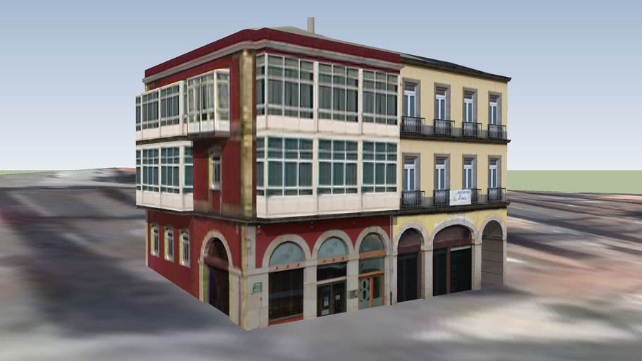 Edificios no Paseo da Mariña. AVV de Ferrol Vello | 3D Warehouse