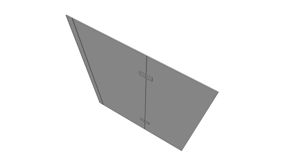 maax axial duo 42'x58' pivot tub shield for alcove installation | 3D ...