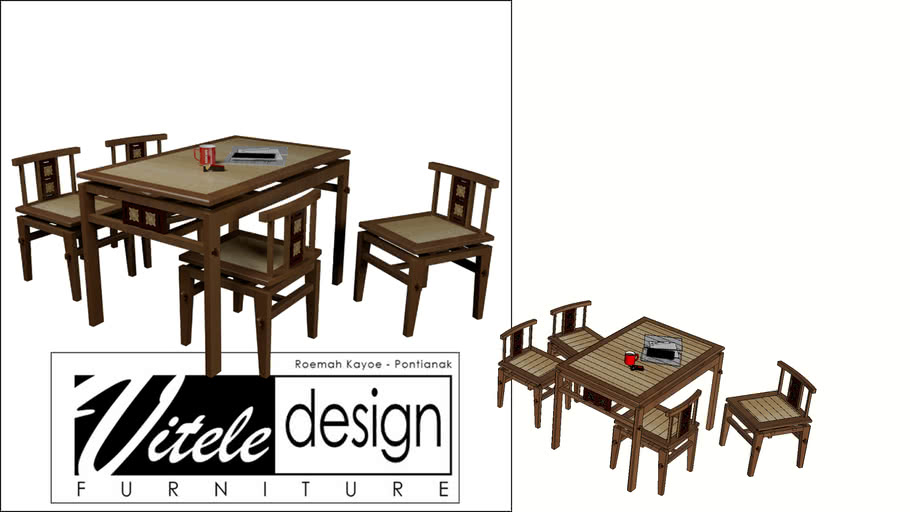 Meja Makan sentuhan Tradisional Jepang (Dining Set with Japanese ...