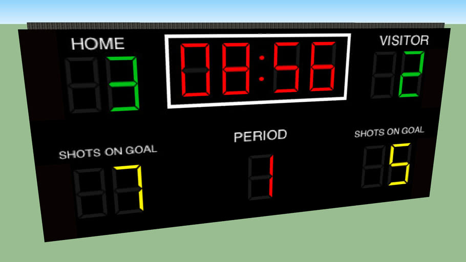 Digital Soccer Scoreboard | 3D Warehouse