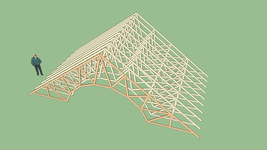 32' Barrel Vault Truss | 3D Warehouse