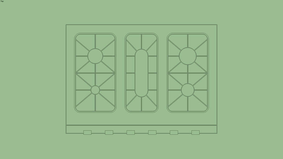 48 IN GAS RANGE 2D | 3D Warehouse