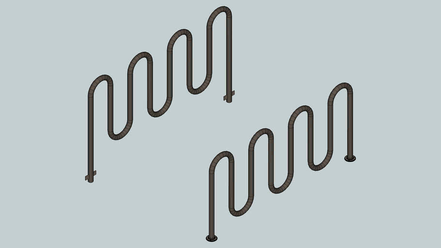 Sonance 7 Loop Bike Rack - 9 Bike Capacity | 3D Warehouse