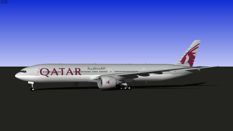 Qatar Airways القطرية Boeing 777-3DZ/ER (2014) | 3D Warehouse