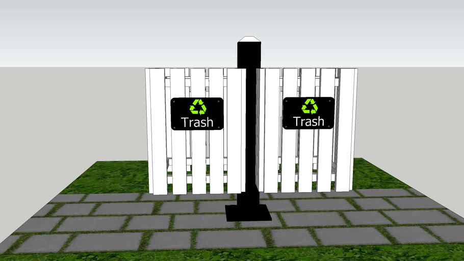 recycle bin white | 3D Warehouse