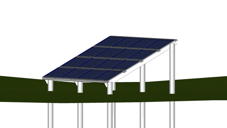 PV Modules structure ground mounted | 3D Warehouse