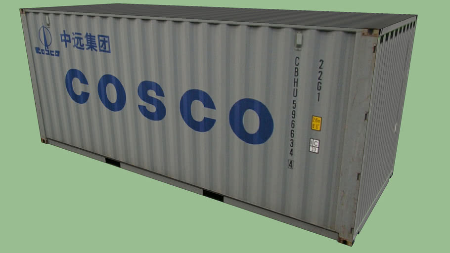 COSCO Container 20' | 3D Warehouse
