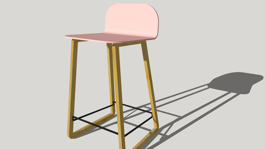 Design pink snack stool - MAKI MINI design barstool | 3D Warehouse