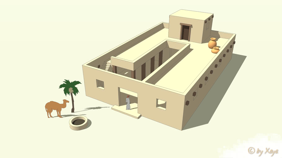 Israel House 8 - Archaeological Four Room House / Pillared House | 3D ...