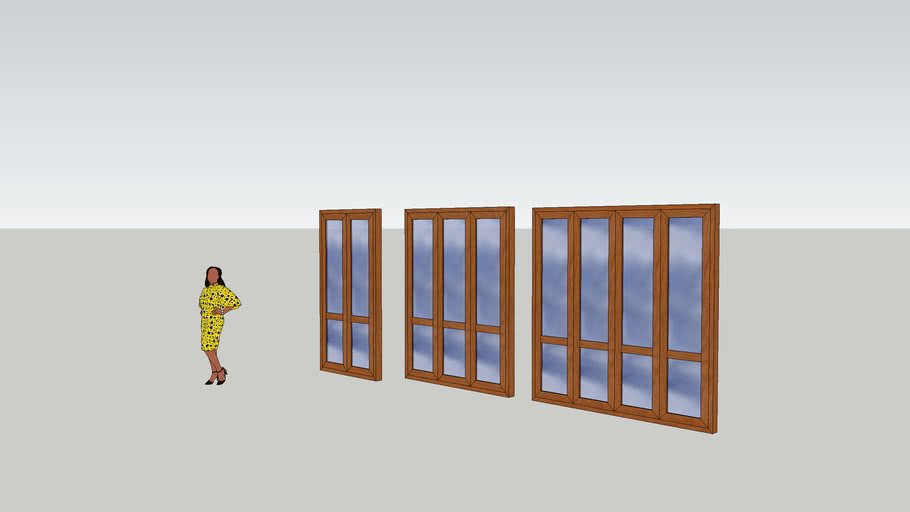 Timber windows | 3D Warehouse