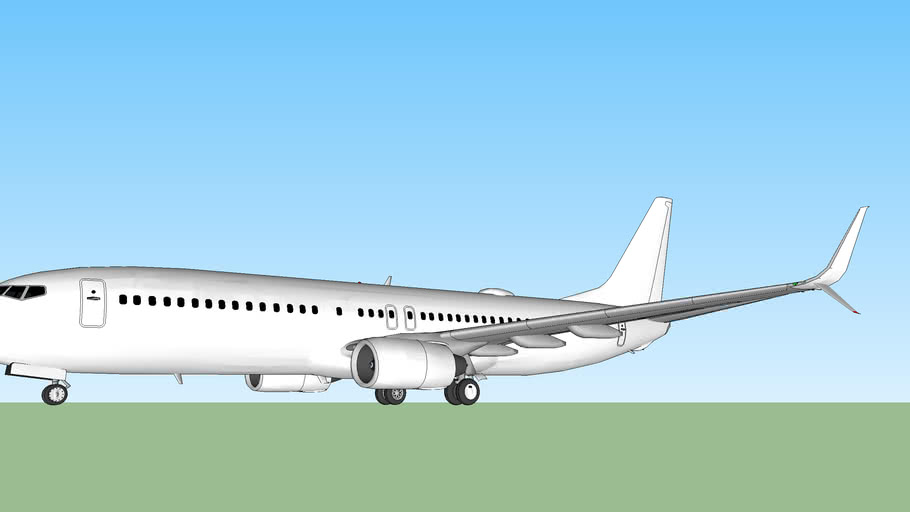 Boeing 737-800 with split scimitar wings | 3D Warehouse
