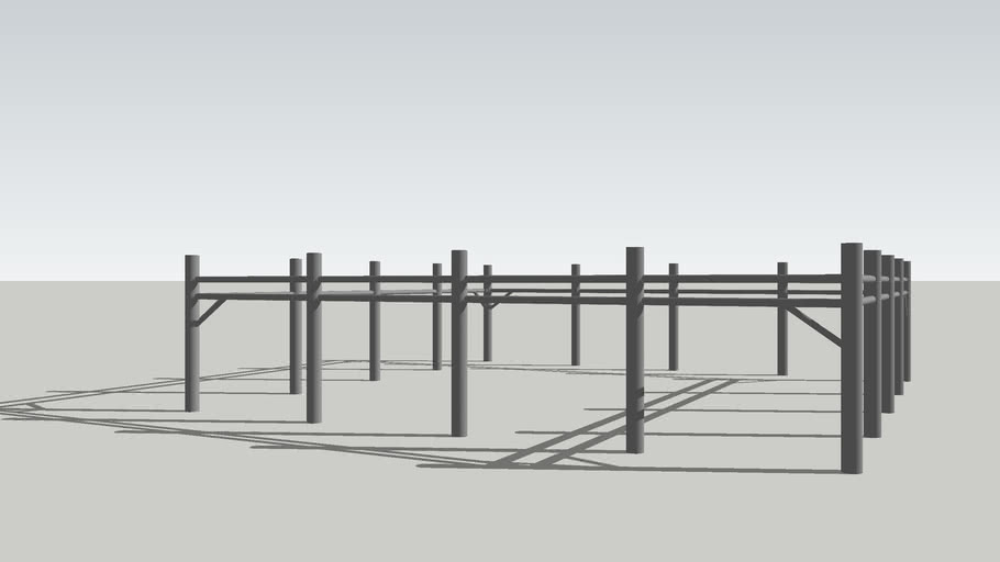 Square Steel Structure | 3D Warehouse
