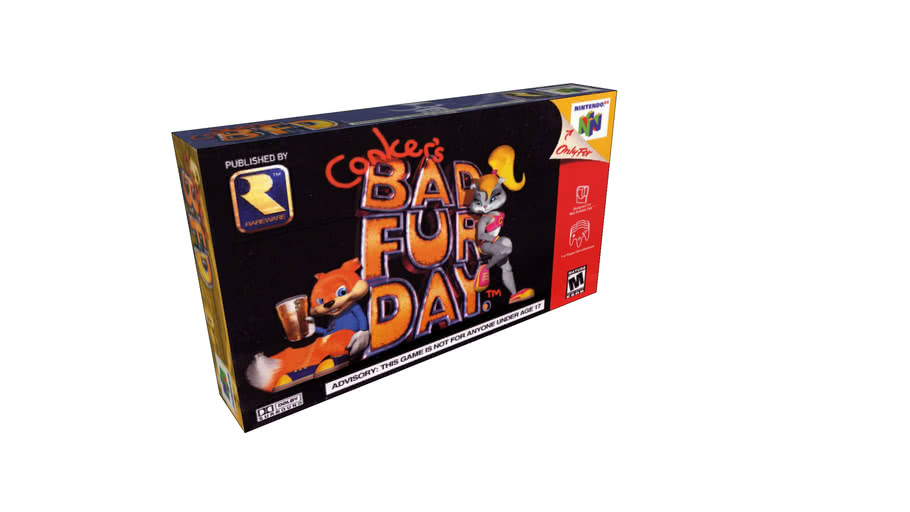 Conker's Bad Fur Day (Nintendo 64) Box | 3D Warehouse