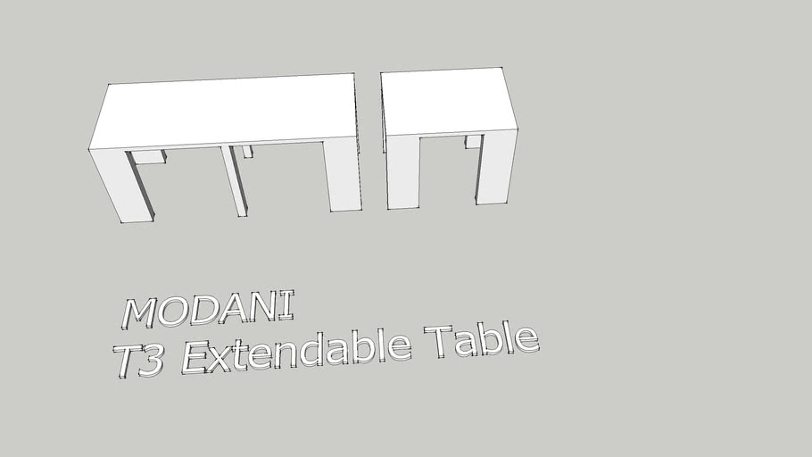 MODANI T3 Extendable Dining Table | 3D Warehouse