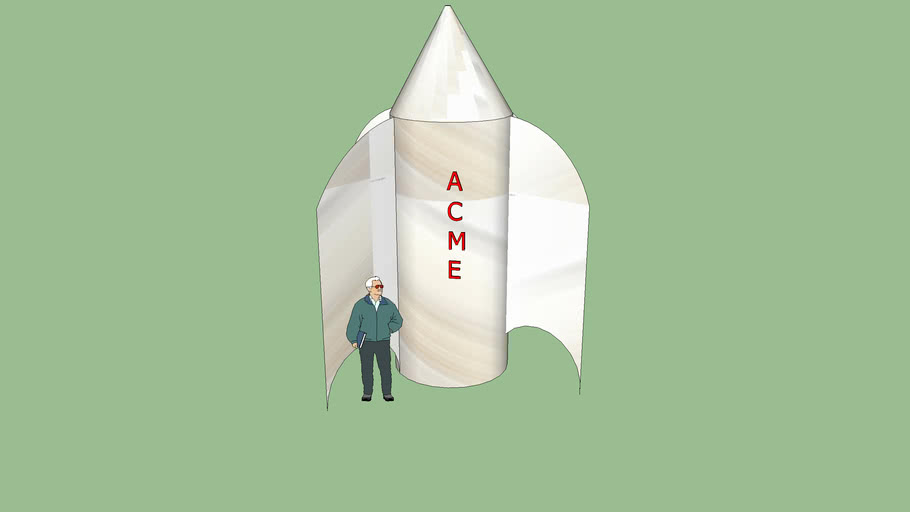 Cartoon ACME Rocket | 3D Warehouse