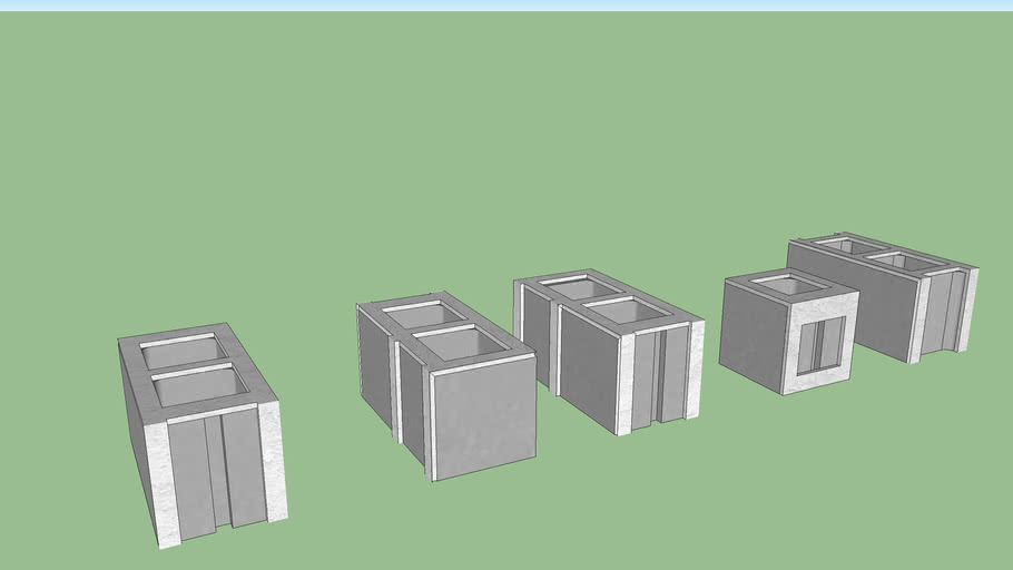 Row blocks | 3D Warehouse