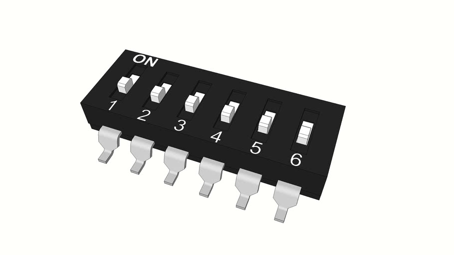 DIP6 SWITCH (DIPSWITCH) - SMD | 3D Warehouse