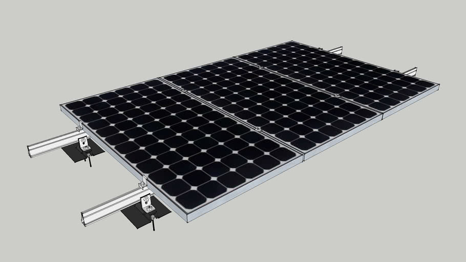 Iron Ridge Rails with SP modules | 3D Warehouse