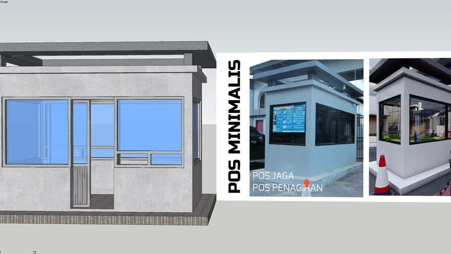 POS MINIMALIS POS PORTAL, POS JAGA | 3D Warehouse