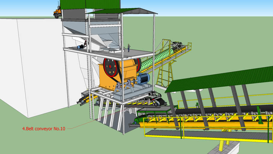 4.Belt conveyor No.10 1/1 | 3D Warehouse