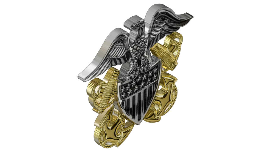 US NAVY Officers cap crest | 3D Warehouse