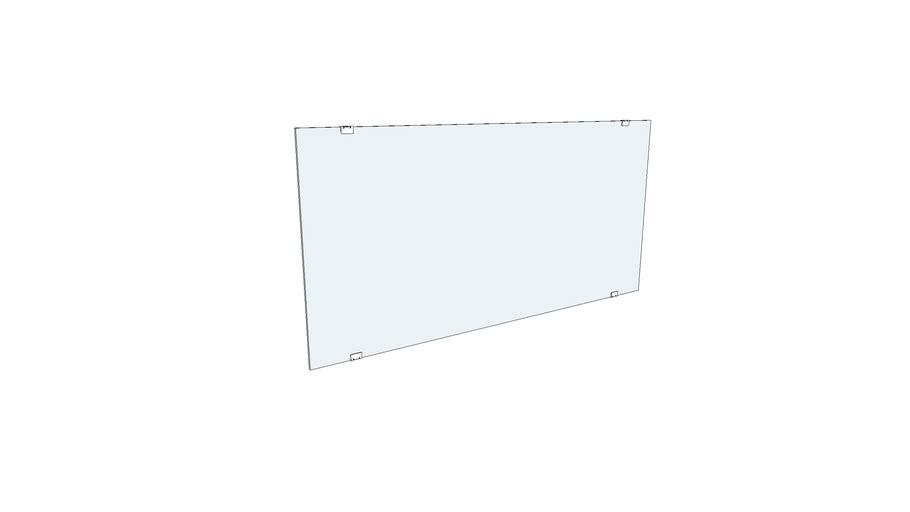 Acrylic panel 800x400 Polar white | 3D Warehouse