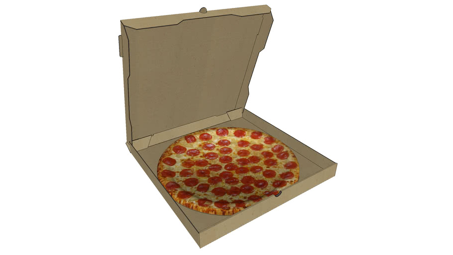 Pizza Box and Pizza | 3D Warehouse