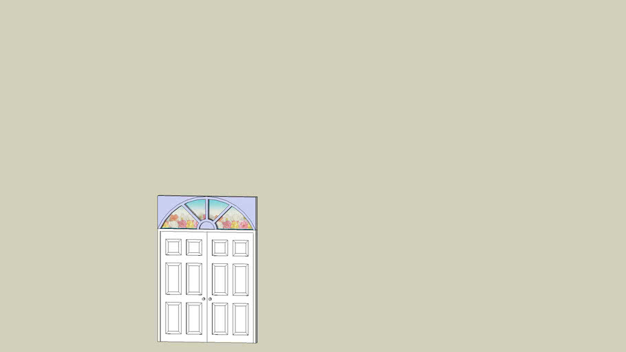 Pintu Panil Kaca Hias | 3D Warehouse