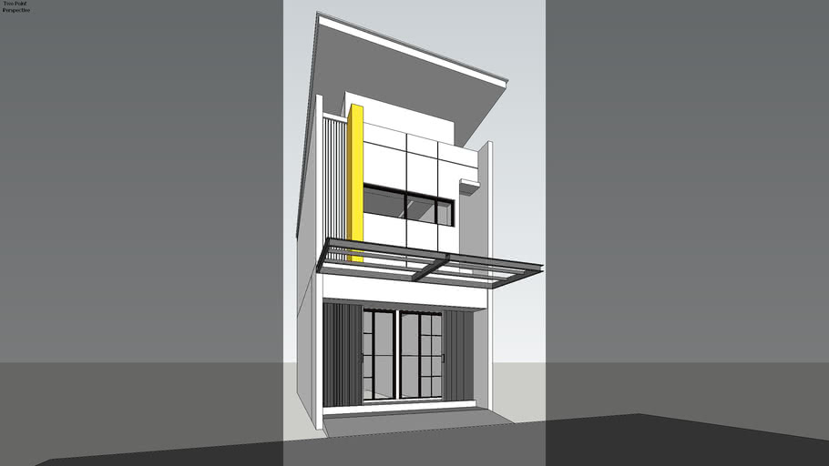 EAST 001 Konsep Eksterior Ruko 5x10 | 3D Warehouse