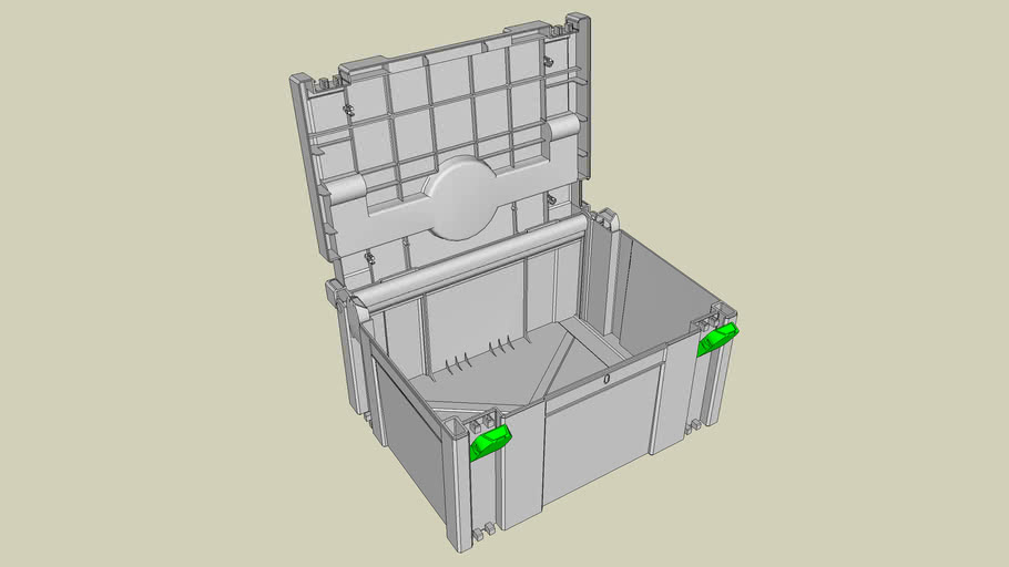 Festool Systainer 3 Tool Box / Storage Case (open) | 3D Warehouse