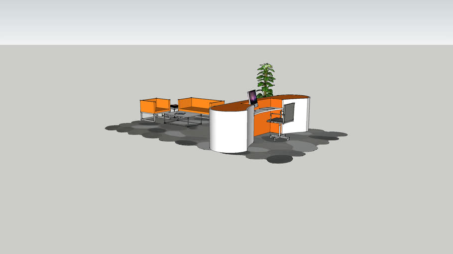 modern reception and waiting area version 2 | 3D Warehouse