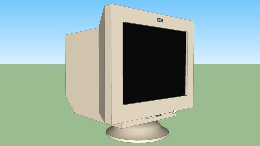 IBM CRT monitor 6627-OAN (White) | 3D Warehouse
