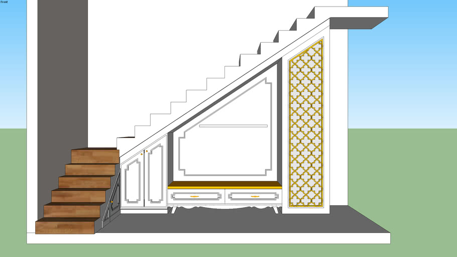 backdrop tv bawah tangga | 3D Warehouse