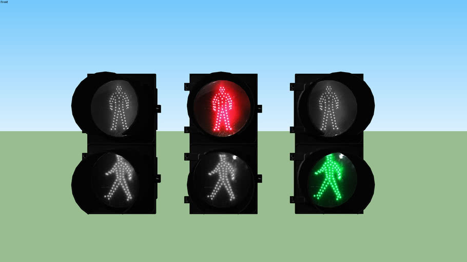 Semáforos peatonales LED | 3D Warehouse